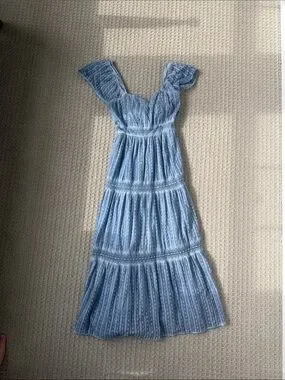 American Eagle Outfitters | Dresses | American Eagle Light Blue Tiered ...